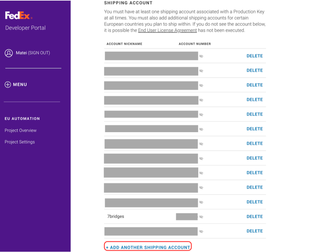 A guide for Customers to obtain FedEx tracking API keys
